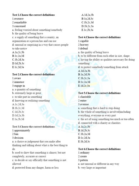 Image result for Expanded Definition Test