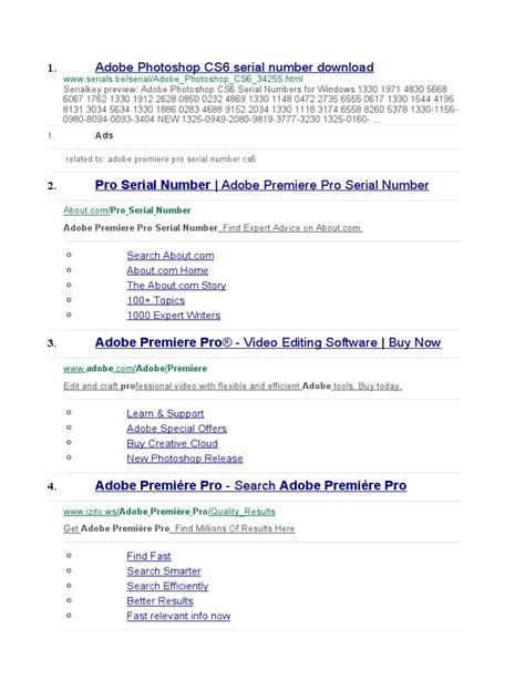 Image result for Adobe Premiere Pro CS6 Serial Number