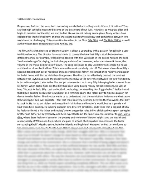 Image result for Thematic Connection Example