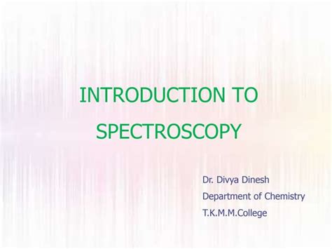 Image result for Spectroscopy for Beginners