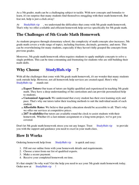 Image result for 5th Grade Math Homework Pages
