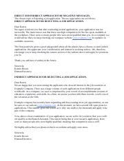 Image result for Example of Indirect Negative Message