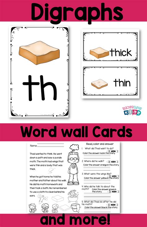 Image result for Digraph Th Words