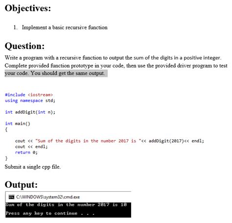 Image result for Rewrite the above Program Using a Recursive Function