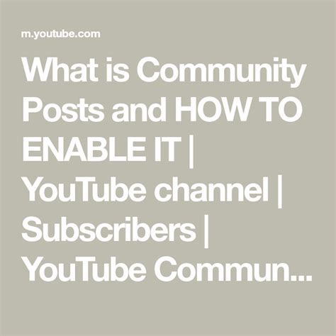 Image result for How to Enable Community Post