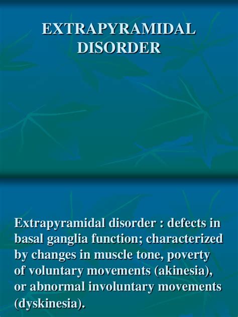 Image result for Extrapyramidal Disorder
