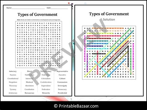 Image result for Types of Government Systems Worksheet