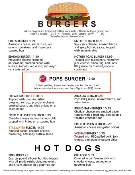 Image result for Pops St. Louis Menu