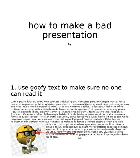 Image result for Poor Presentation Example