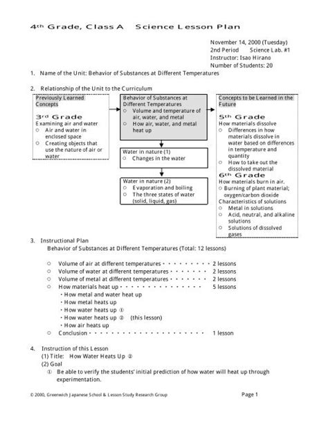 Image result for Lesson Plan Example Science 4th Class
