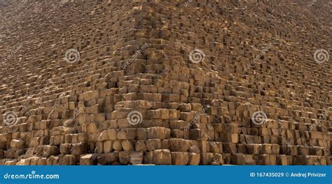 Khufu Pyramid In Giza Stone Block Texture, Close Up Of Great Pyramid ...