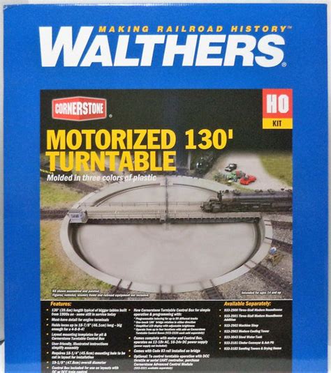 HO Scale Walthers Cornerstone 933-2851 Motorized 110' Turntable Kit ...