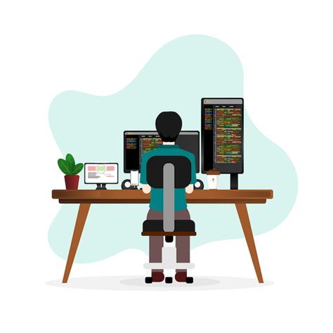 Image result for Programmer Vector Illustration