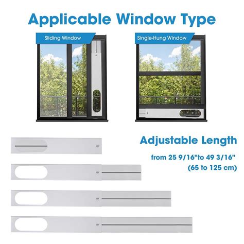 Image result for Install Portable AC Window Slider Horizontal