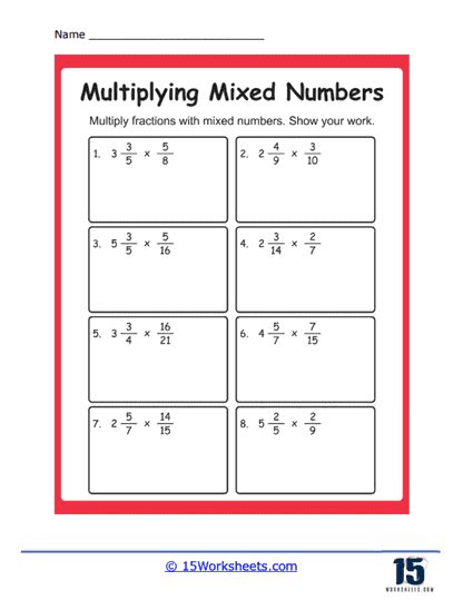 Image result for Multiplying Mixed Numbers 5th Grade