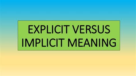 Image result for Implicit Definition