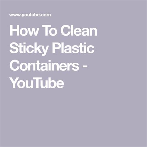 Image result for How to Clean Sticky Plastic