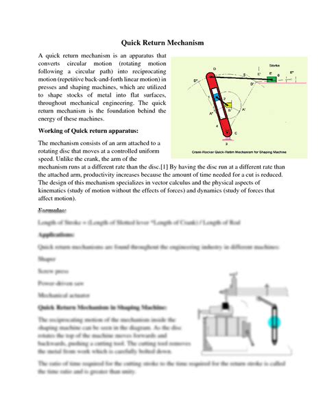 Image result for Quick Return Mechanism