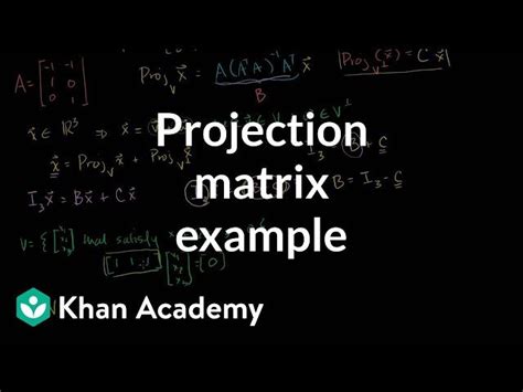 Image result for Linear Algebra Projection Matrix