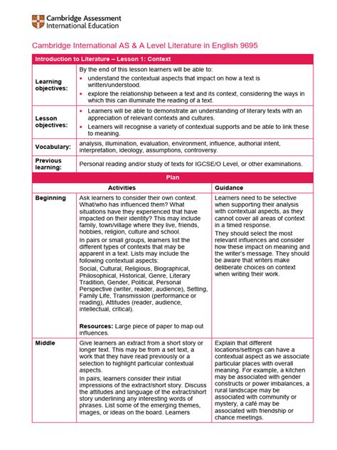 Image result for Context Setting for a Lesson Plan