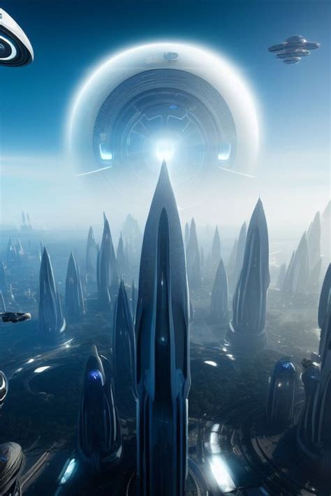 Futuristic Alien City Concept Art