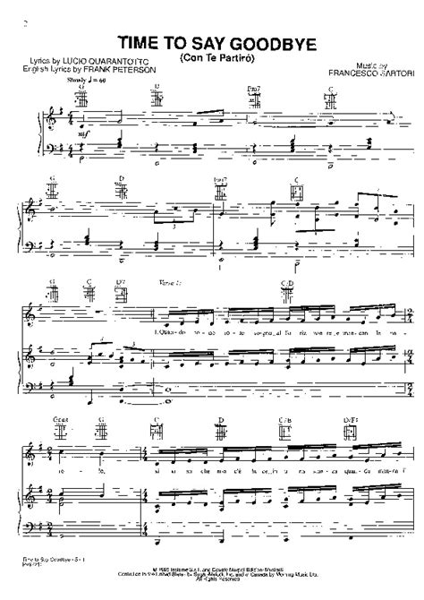 Image result for Con Te Partiro Partition