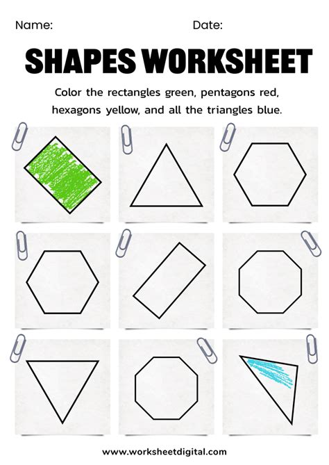 Image result for Shapes Worksheet