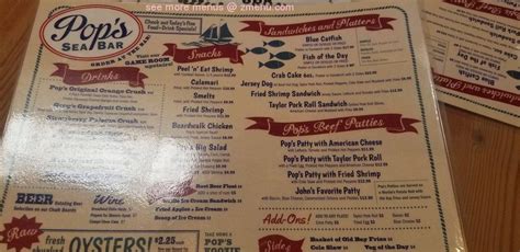 Online Menu of Pops SeaBar Restaurant, Washington, District of Columbia ...