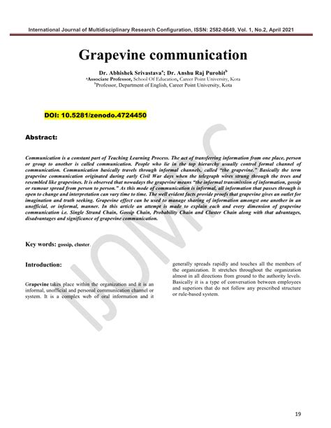 Image result for Single Strand Grapevine Communication