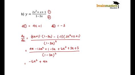 Image result for Differentiation Steps Using Derivative Rule for Quotient Math Site Youtube.com