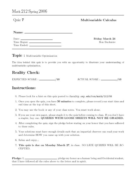 Image result for Multivariable Calculus Questions