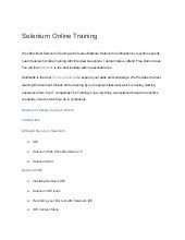 Image result for Selenium Testing Course Syllabus