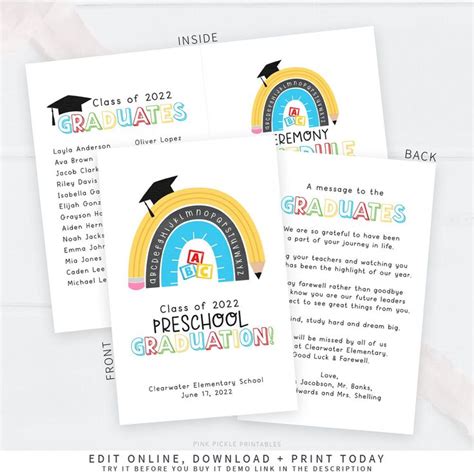 Image result for Example of a Preschool Graduation Program