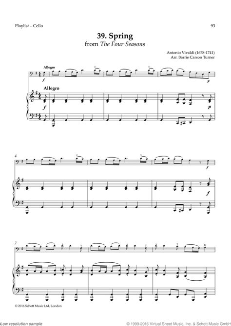 Image result for Vivaldi Spring Cello Sheet
