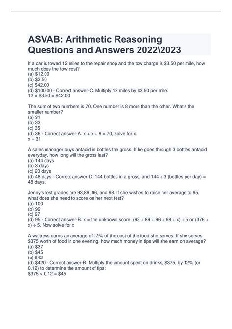 Image result for ASVAB Math Word Problems
