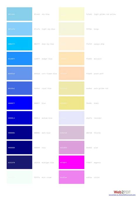 Image result for HTML. Web Safe Color Codes
