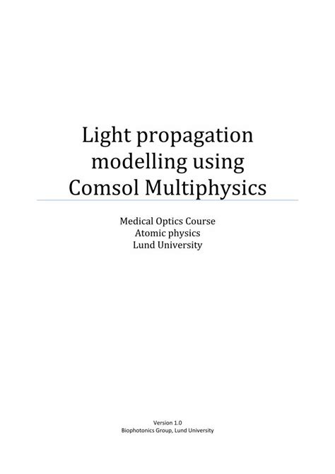 Image result for Light Intensity Distribution COMSOL Multiphysics