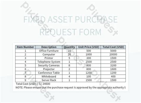 Image result for Fixed Asset Requisition Form