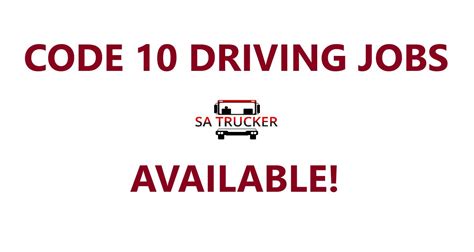 Image result for Code 10 Driver Jobs