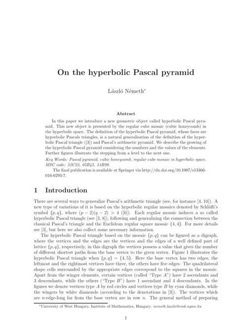 Image result for Pascal Pyramid