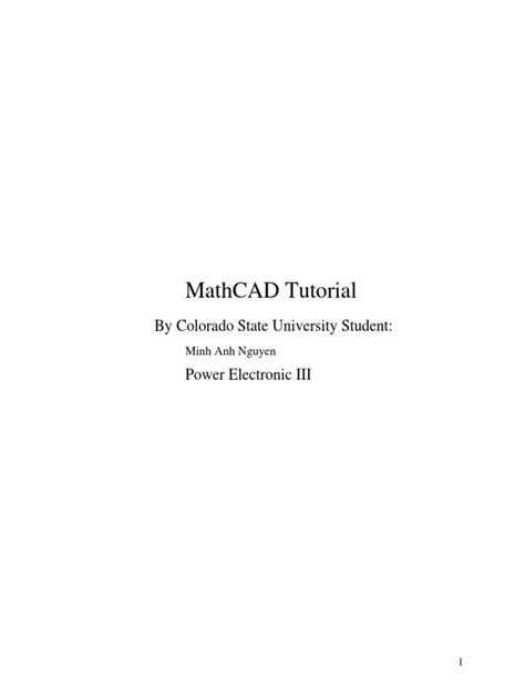 Image result for Mathcad Tutorial for Beginners