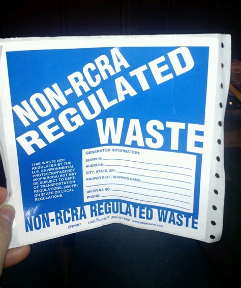 Image result for Non-Regulated Waste Label