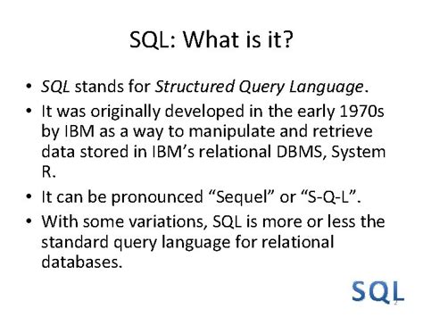 Image result for SQL Stands For