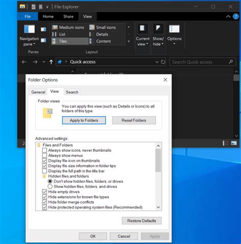 Image result for File Explorer View Hidden Files