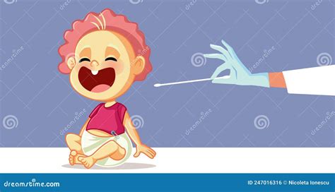 Doctor Swabbing Nasal Sample For COVID PCR Test And Lab Saliva Analysis ...