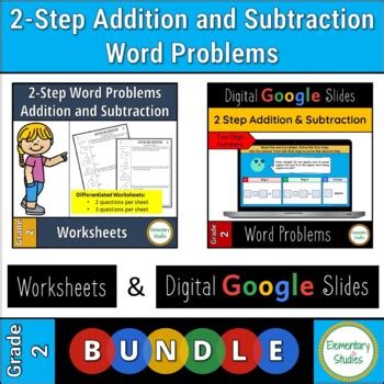 Image result for 2 Step Addition Word Problems Worksheet