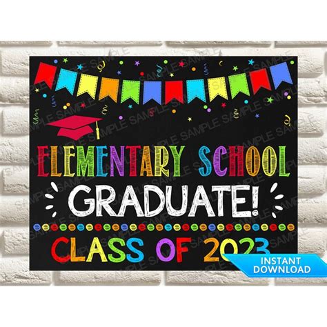 Image result for Elementary Graduation Sign
