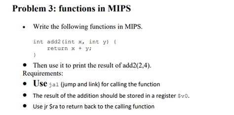 Image result for MIPS Functions