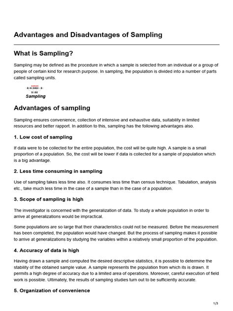 Image result for Disadvantage of Sampling