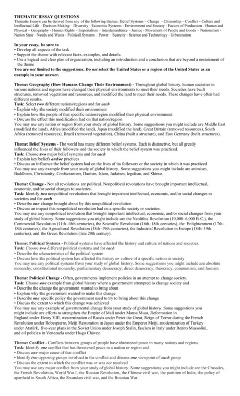 Image result for Thematic Questions Examples